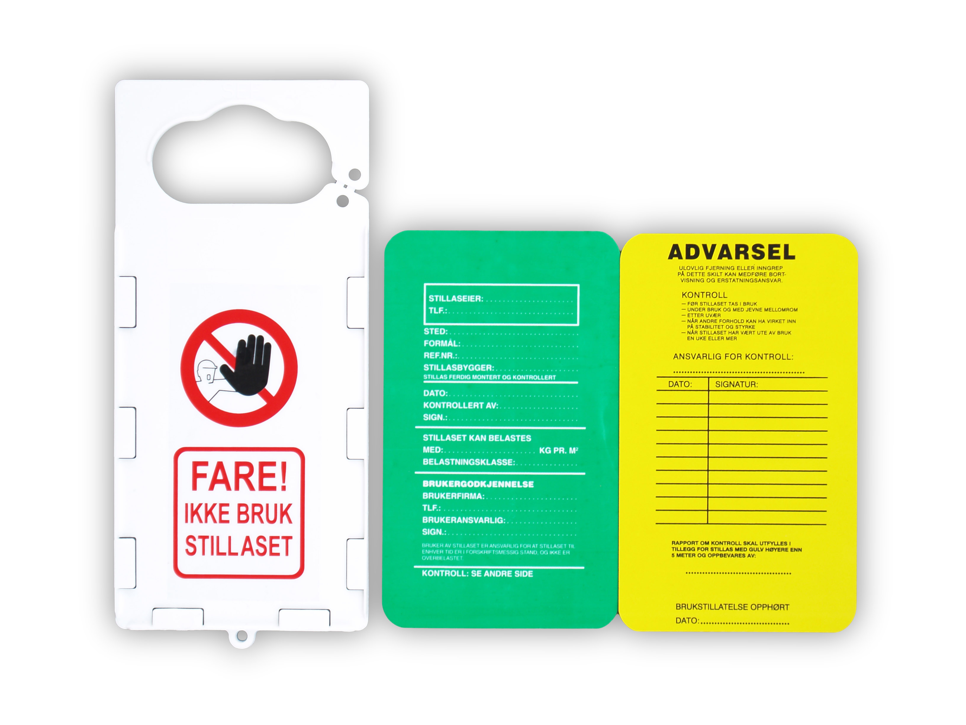 Skilt stillas med ramme plast 16 x 34 cm | Monter.no