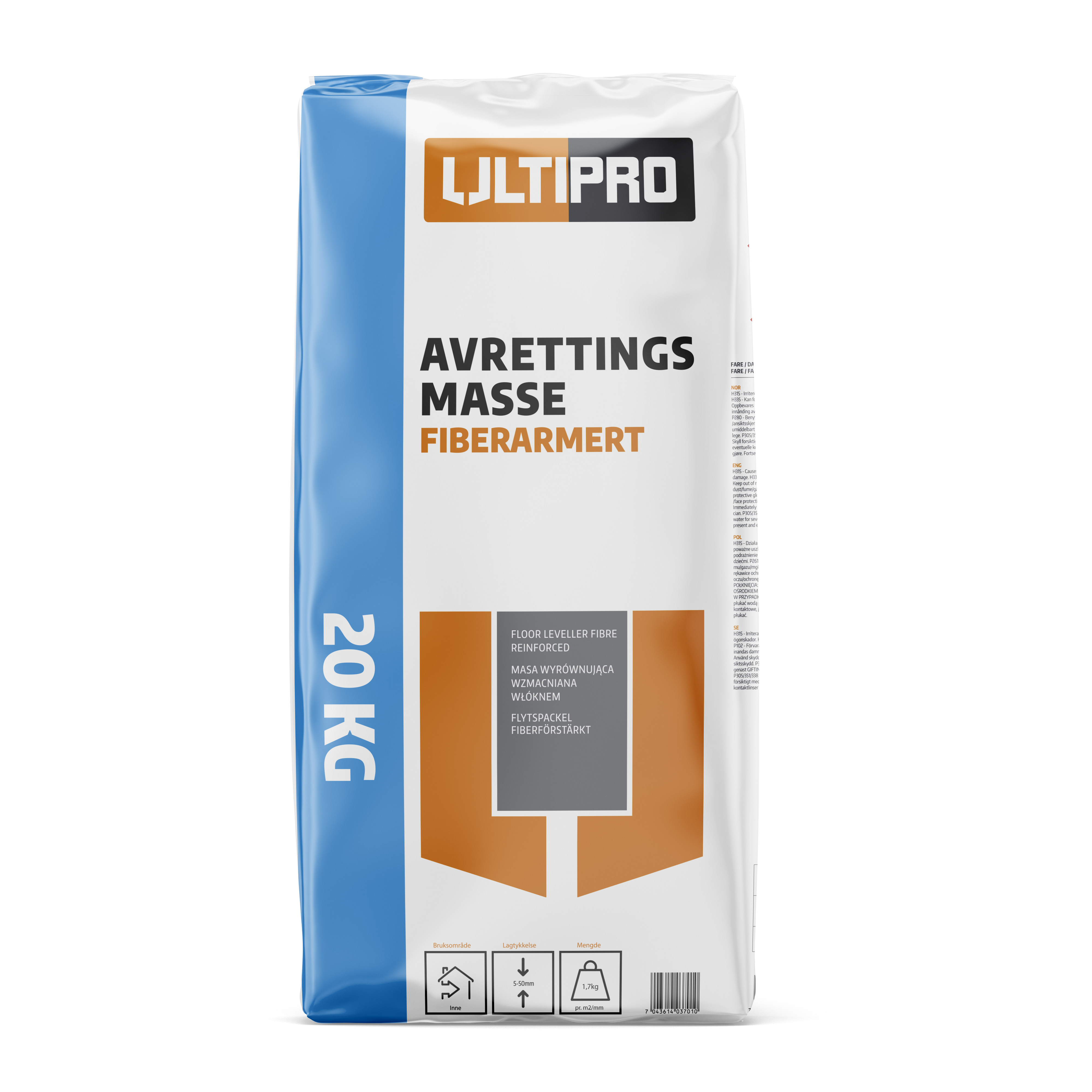 Avrettingsmasse fiber 20 kg | Monter.no